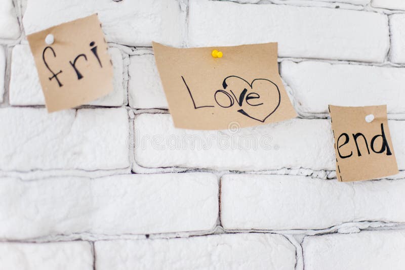 Colorful Sticky Note on a Wooden Board Stock Image - Image of post ...