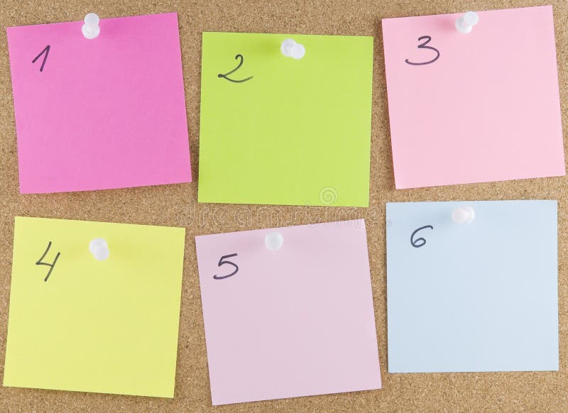 Colorful sticky notes stock photo. Image of objects, white - 10637770