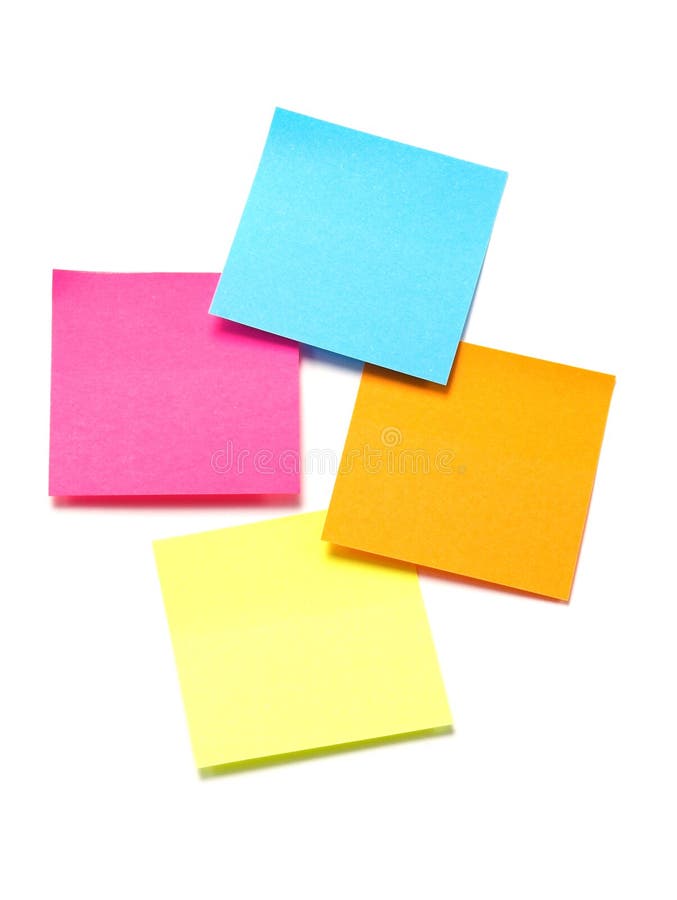 Colorful Sticky Notes - Horizontal Format Stock Image - Image of postit ...