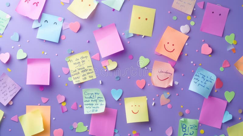 The Colorful Sticky Notes.AI Generated Stock Image - Image of ...