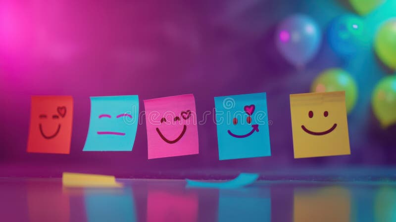 The Colorful Sticky Notes.AI Generated Image Stock Image - Image of ...