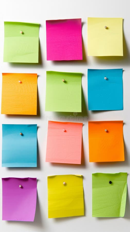 Colorful Sticky Notes with Question Marks on a Vibrant Background Stock ...