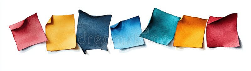 Colorful Sticky Notes Arranged in a Row Ideal for Reminders ...