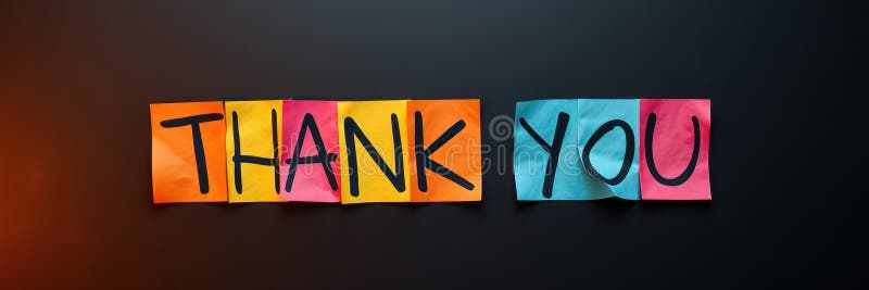 Colorful Sticky Notes Arranged To Express Gratitude with a Warm ...