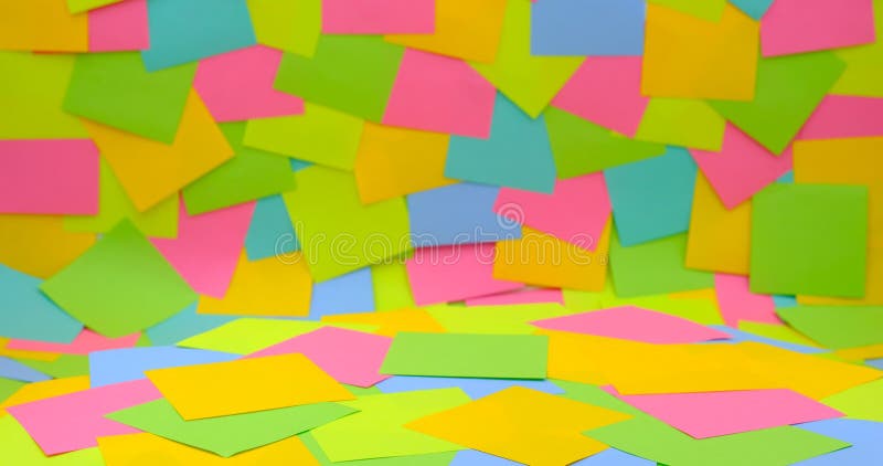 Colorful sticky notes stock video. Video of notepad - 214720881