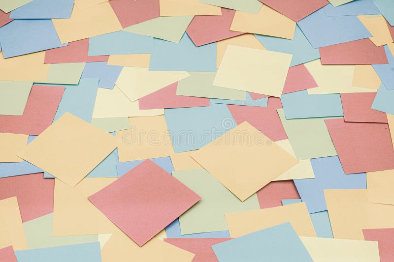 Colorful Sticky Notes on the Board. Stock Photo - Image of rotating ...