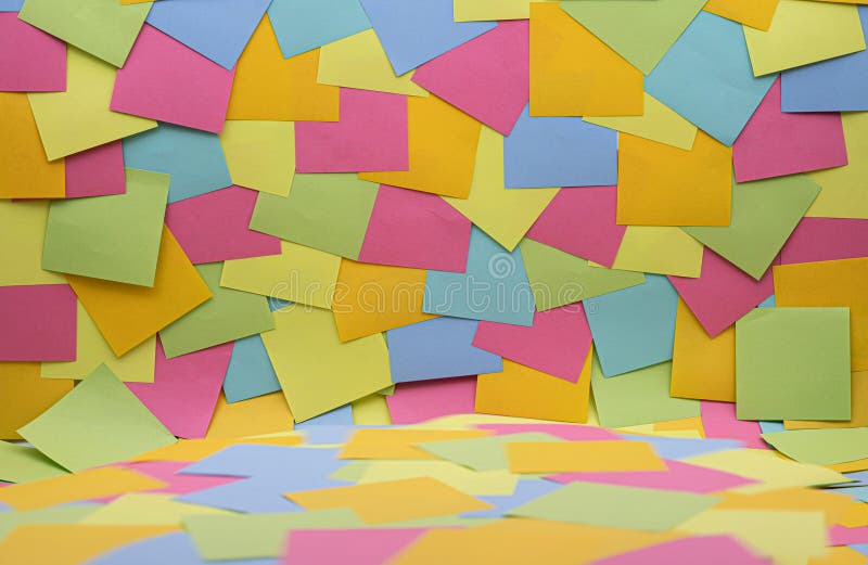 Colorful Sticky Notes on the Board. Stock Image - Image of accessory ...