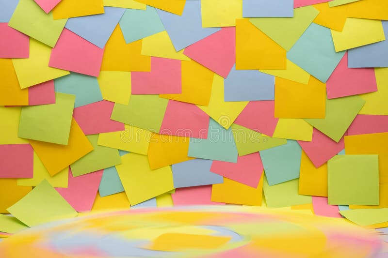 Colorful Sticky Notes on the Board. Stock Photo - Image of office ...