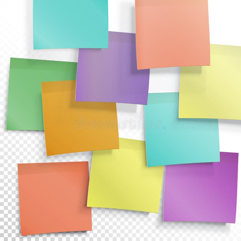 Colorful Sticky Notes. Busy Concept Illustration. Vector Editable ...
