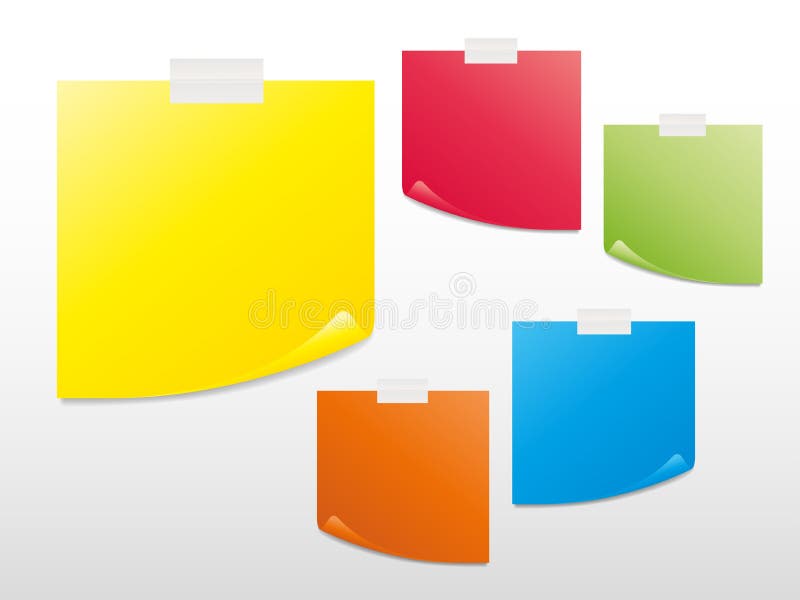Colorful Sticky Notes stock vector. Illustration of colorful - 42855982