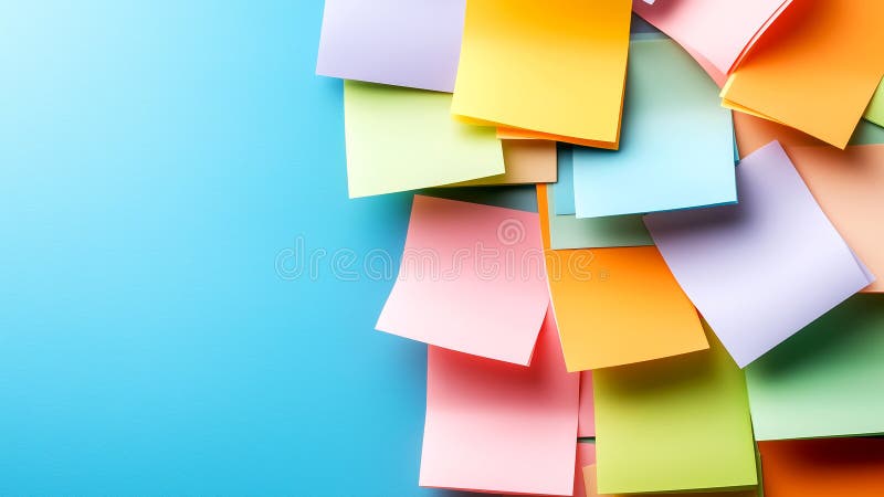 Colorful Sticky Notes Forming a Vibrant and Organized Reminder on a ...
