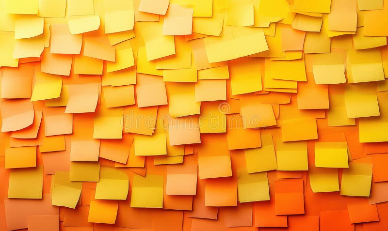 Colorful Sticky Notes in Gradient of Yellow and Orange for ...