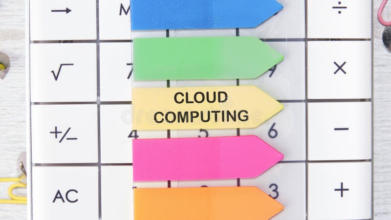 Colorful Sticky Notes Labeled for Cloud Computing are Arranged on a ...