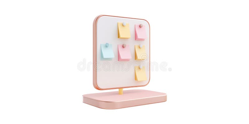 Colorful Sticky Notes Modern Desktop Organizer. Creative Workspace and ...