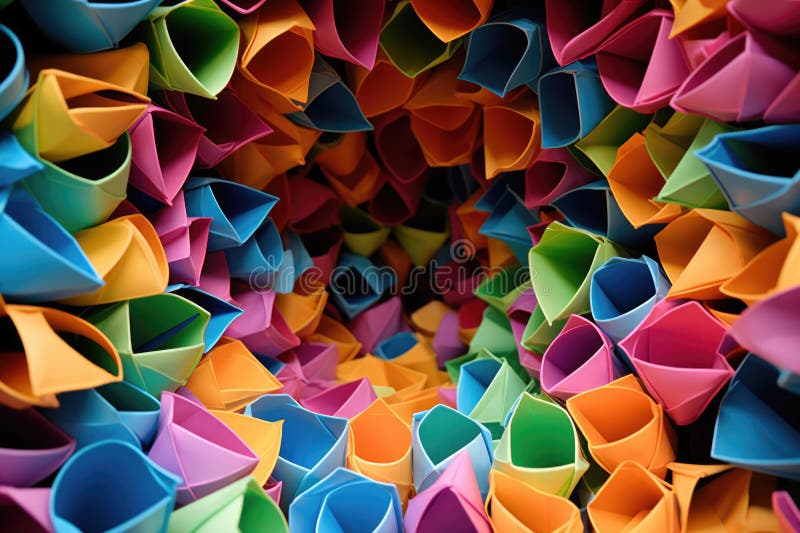 Colorful Sticky Notes Organized in a Funnel Shape Stock Illustration ...