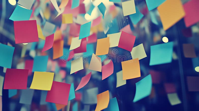 Colorful Sticky Notes with Positive Affirmations on Mirror in Bright ...