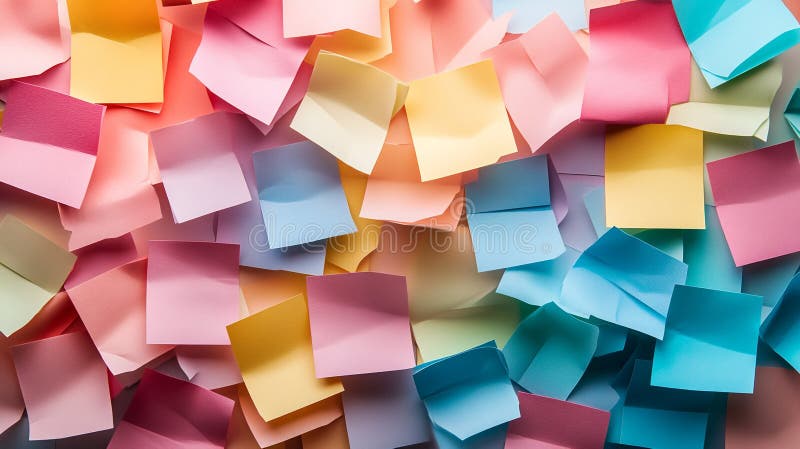 Colorful Sticky Notes Scattered on a Surface for Organization and ... Colorful Sticky Notes Scattered on a Surface for Organization and ...