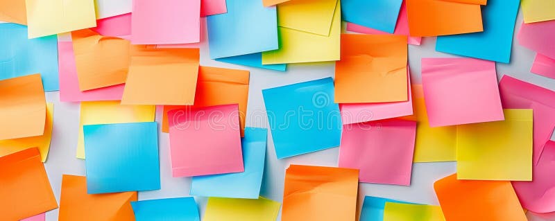 Colorful Sticky Notes with Question Marks on a Vibrant Background Stock ...
