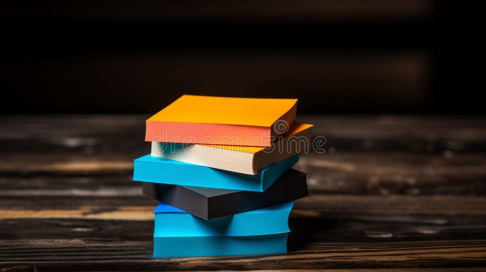 Colorful Sticky Notes Stack, Desk Organization Essentials. Generative ...