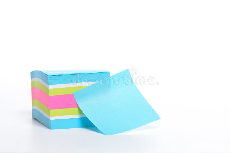 Colorful Sticky Notes Stack Stock Image - Image of bright, isolated ...