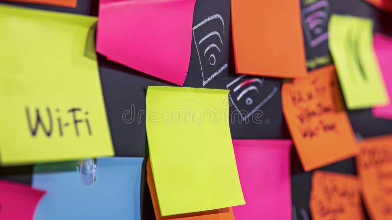 Colorful Sticky Notes with Tech Keywords. Generative Ai Stock ...