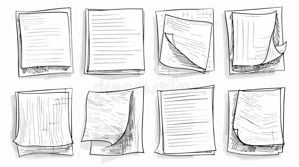 Colorful Sticky Notes Vector Illustration for Organization and Planning ...