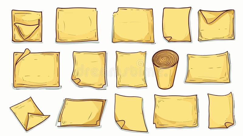 Colorful Sticky Notes Vector Illustration for Organization and Planning ...