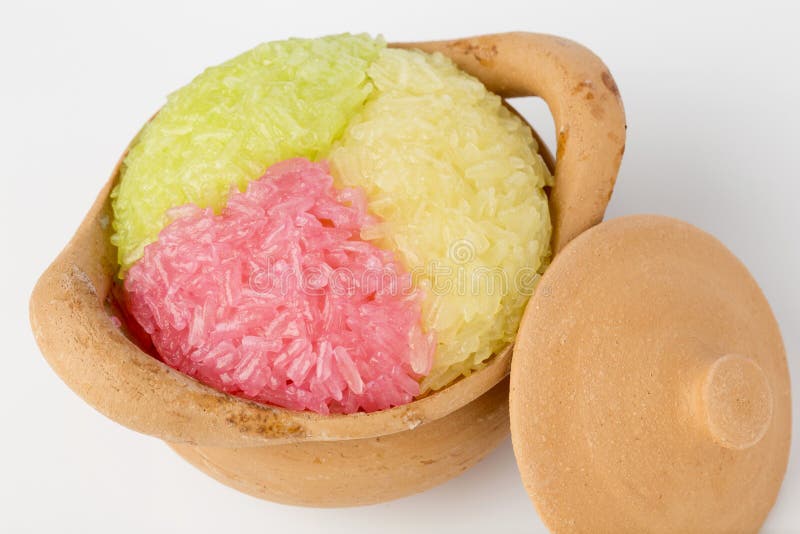 Colorful sticky rice stock photo. Image of pink, sugar - 30682004