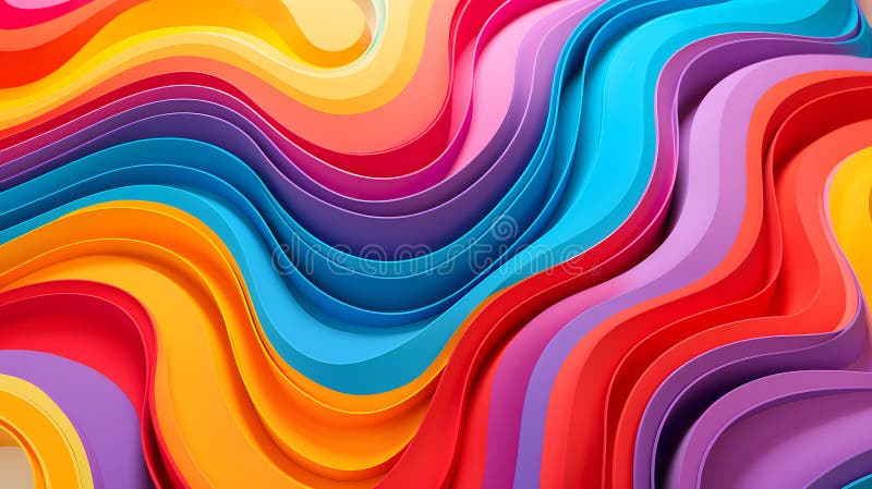 Colorful Stipes Abstract Wallpaper. Generative Ai Stock Illustration ...