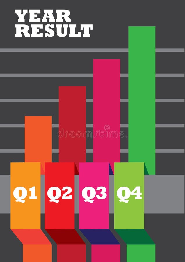 Colorful stock chart stock vector. Illustration of global - 27529466