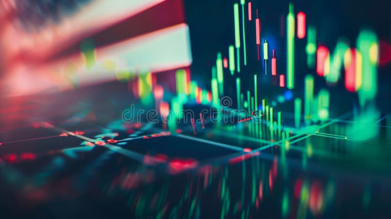 The Colorful Stock Market Chart.AI Generated Image Stock Photo - Image ...