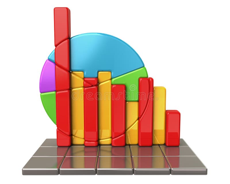 Colorful Stock Market Chart Stock Illustration - Illustration of ...