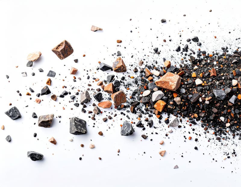 Colorful Stone and Gravel, High-speed Gravel Scatter Stock Photo ...