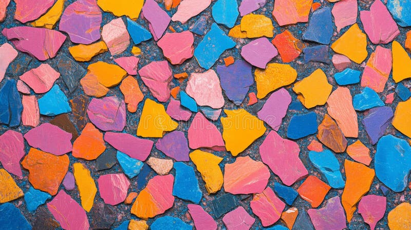 Colorful Stone Mosaic Pavement Stock Illustration - Illustration of ...