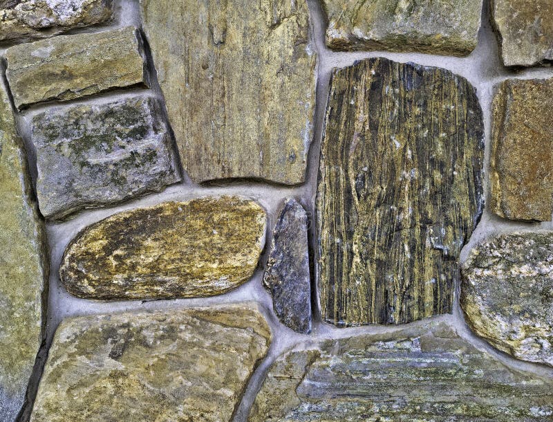 Colorful Stone Siding Set in Mortar Stock Image - Image of background ...