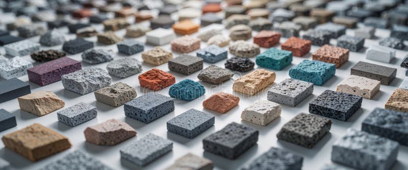 Colorful Stone and Soil Samples for Geology or Construction Background ...