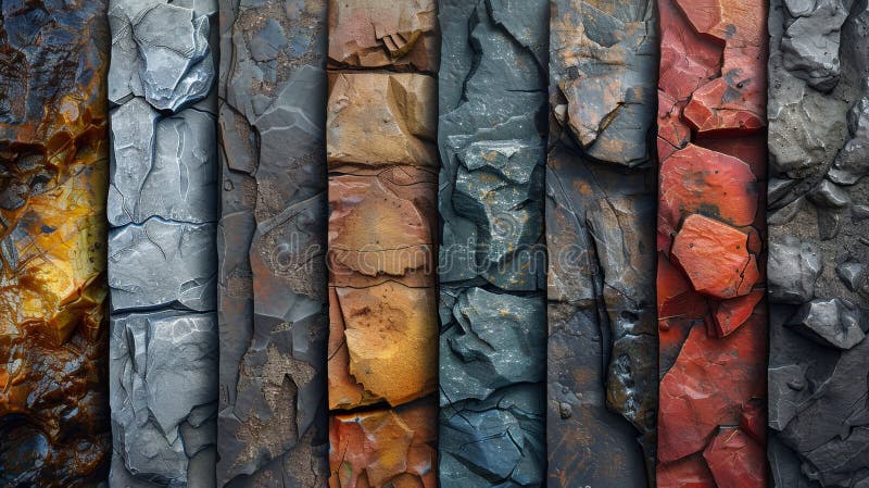 Colorful Stone Texture Background. Close-up of a Variety of Rocks and ...