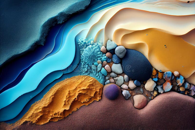 Colorful Stone Textures Composition. Generative Ai. Stock Illustration ...
