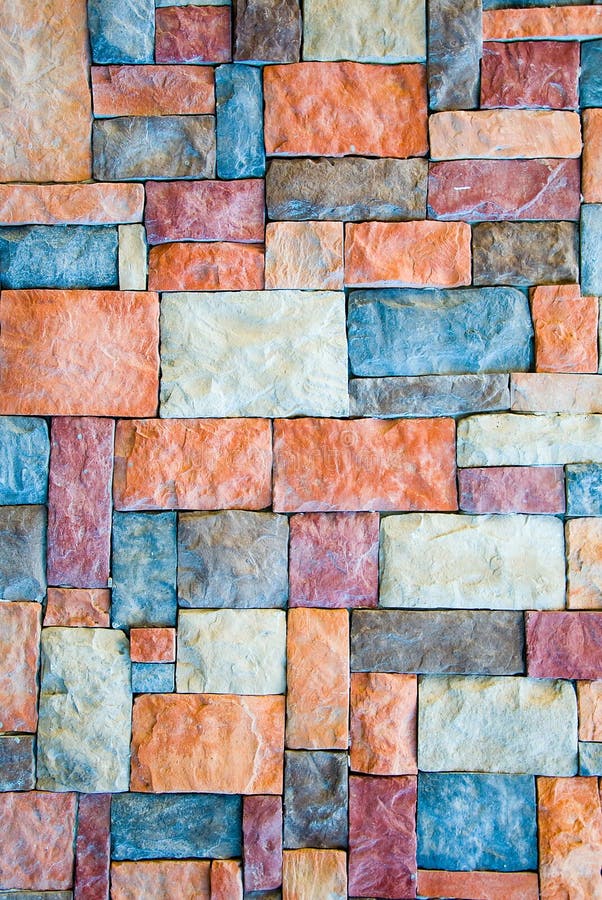 Colorful Stone Wall Background Stock Photo - Image of color, rocks ...