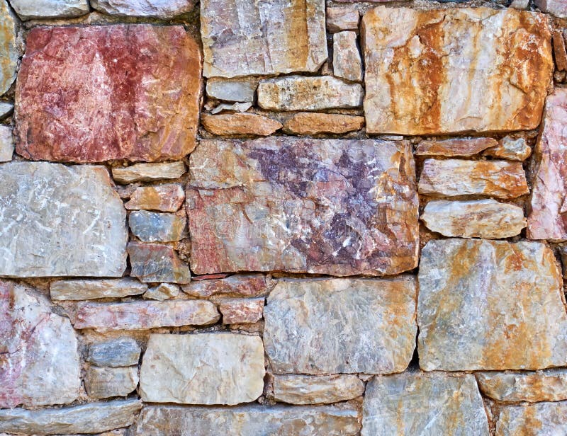 Colorful Stone Wall Closeup Stock Photo - Image of decorative, abstract ...