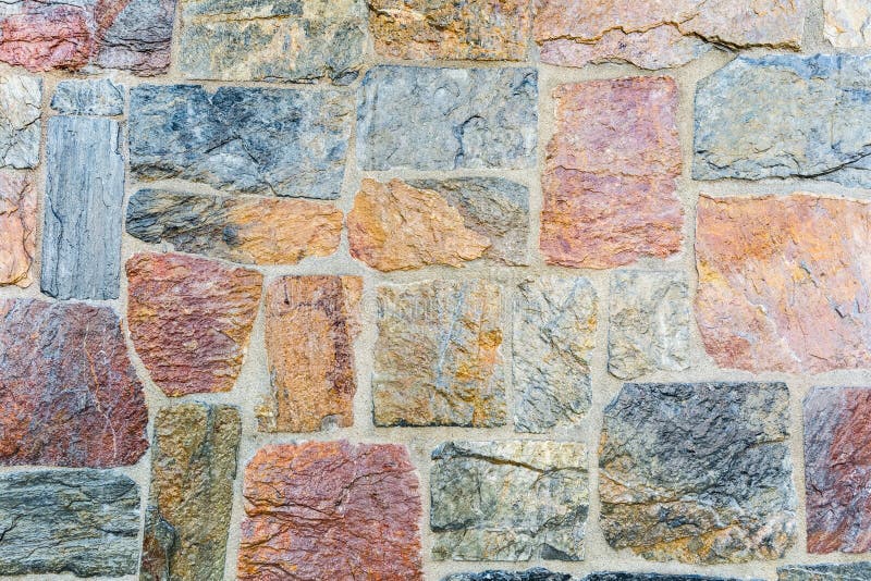 Colorful stone wall stock photo. Image of color, nature - 95591432