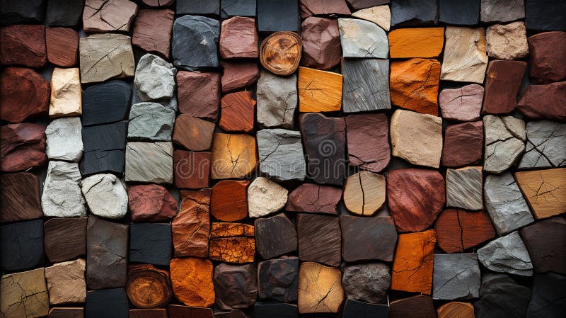 Colorful Stone Wall Texture Background. Wallpaper and Background for ...