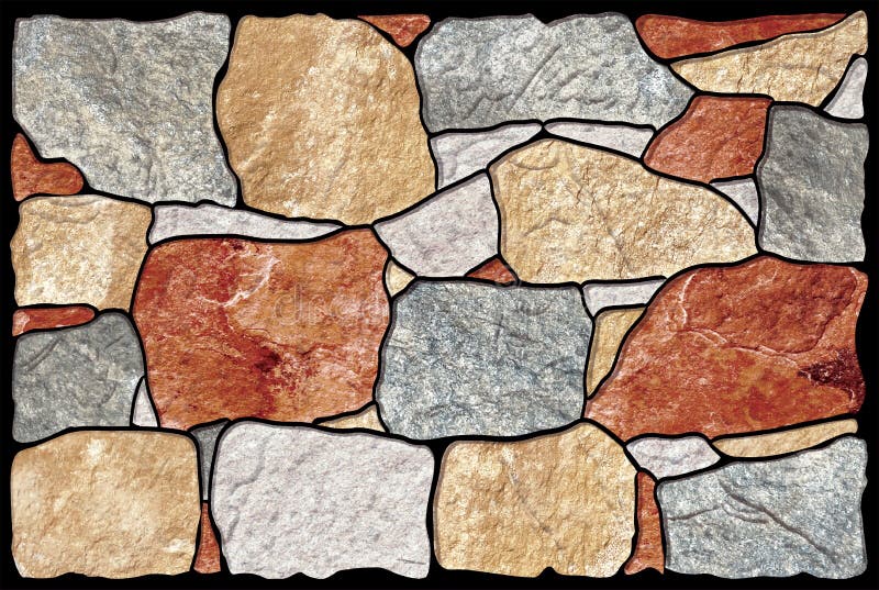 Colorful Stone Wall Tile Background Texture Stock Image - Image of ...