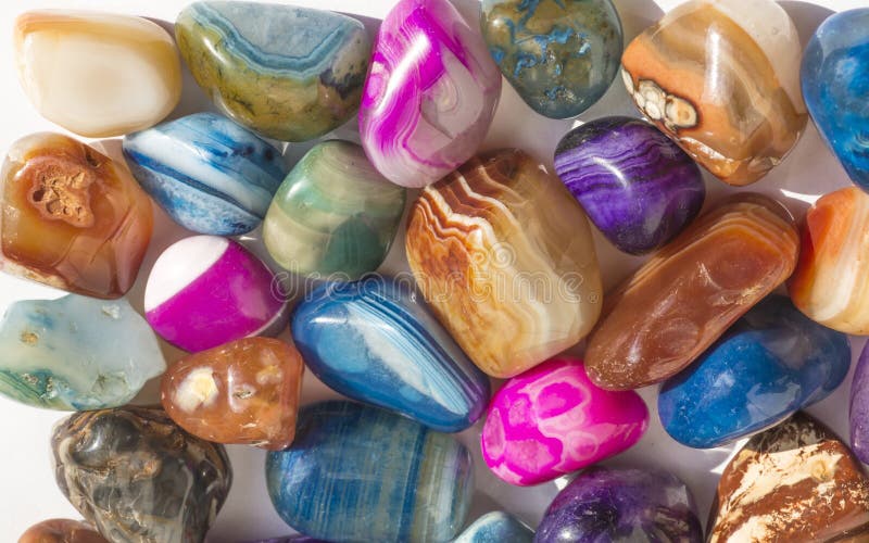 Colorful Stones Agate Stripes Stock Photo - Image of nature, holiday ...