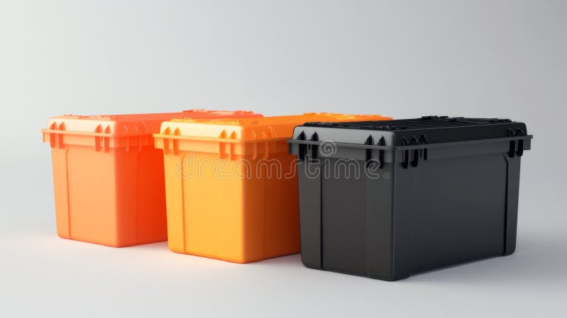 Colorful Storage Boxes Arranged for Display, Showcasing Design and ...