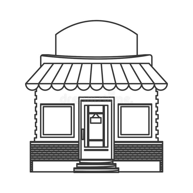 Colorful store facade icon stock illustration. Illustration of awning ...