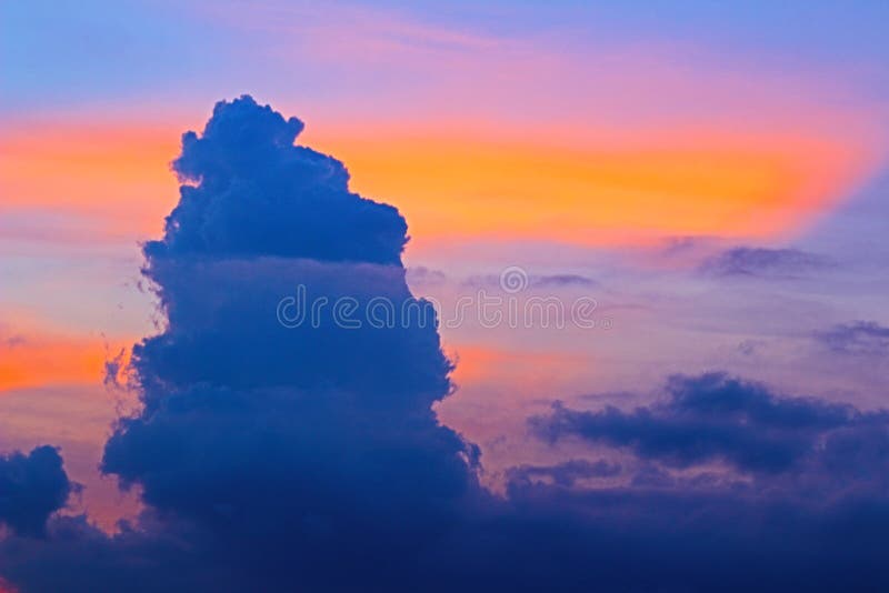 A Colorful Storm Clouds at Hong Kong Summer Stock Image - Image of ...