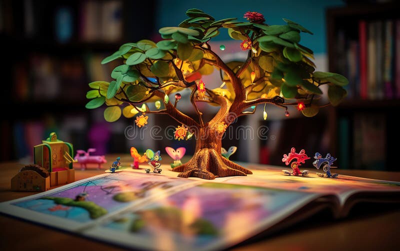 Colorful Storybooks Sparking Learning Adventures. Generative Ai Stock ...