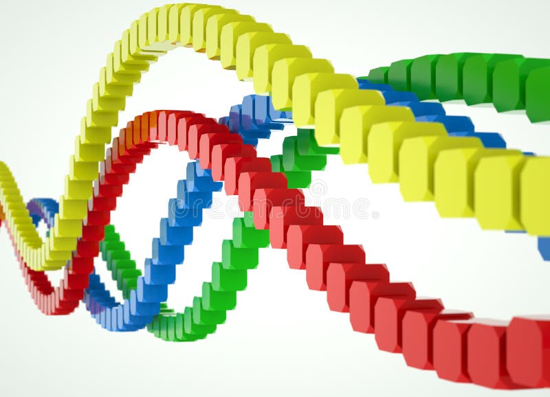 Colored lines of blocks stock illustration. Illustration of yellow ...