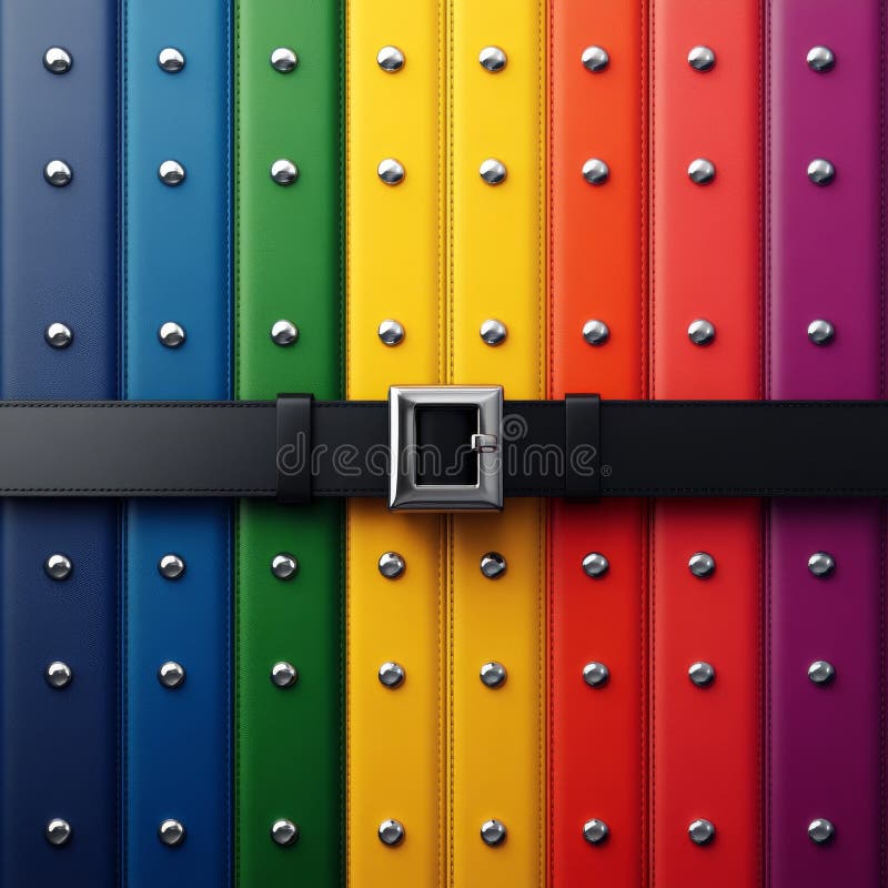 Colorful Straps Made from Leather, Complete with a Metal Buckle and ...